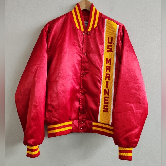 Swingster | Jackets & Coats | Vintage Us Marines Usmc Satin Bomber ...